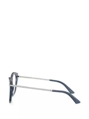JIMMY CHOO Geometric Metal Frame Glasses