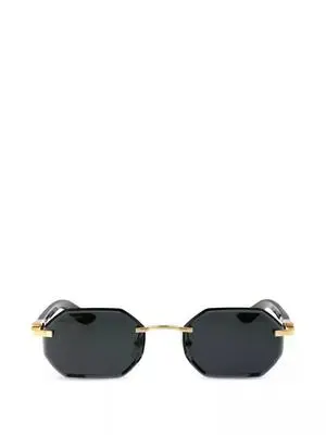 Cartier Geometric Rimless Sunglasses - Black