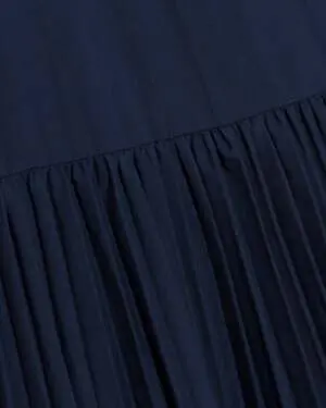Simkhai Arlo Belted Pleated Maxi Shirt Dress - Blue
