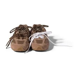 Miu Miu X New Balance 530 Suede And Mesh Sneakers - Hazelnut