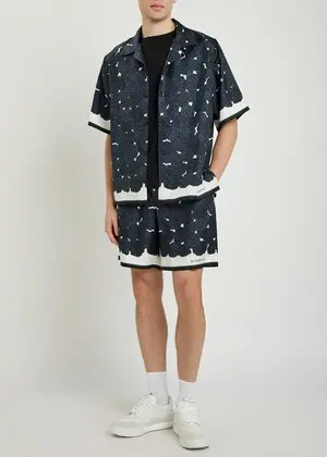 Givenchy Printed Silk Shirt - Navy