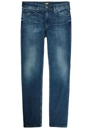 Paige Lennox Slim-leg Jeans - Mid Blu