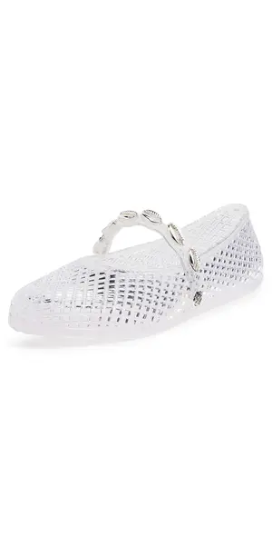 ANCIENT GREEK SANDALS Iro Jelly Flats - Clear