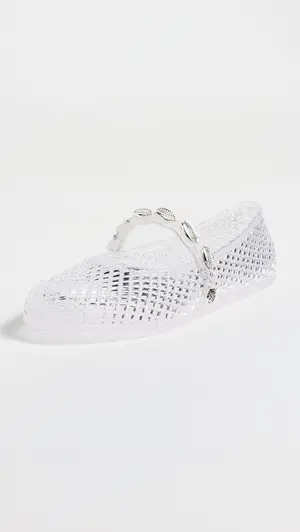 ANCIENT GREEK SANDALS Iro Jelly Flats - Clear