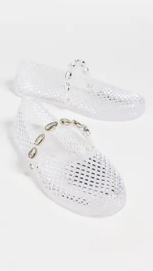 ANCIENT GREEK SANDALS Iro Jelly Flats - Clear