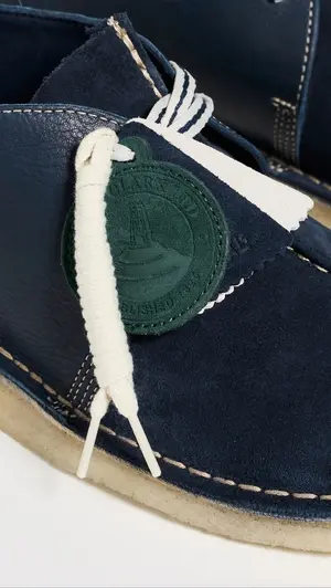 Clarks Suede Desert Trek - Navy Suede