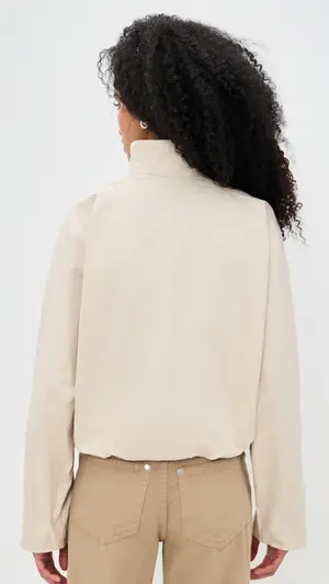 Joe's Jeans Zip-up Bubble Hem Jacket - Stone