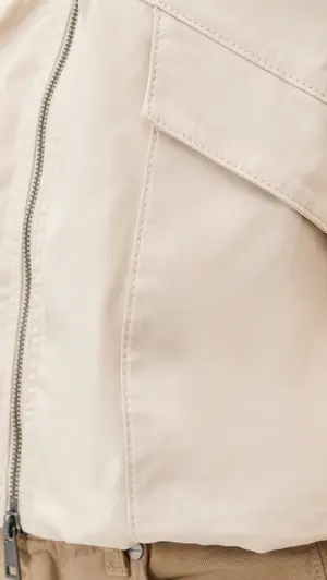 Joe's Jeans Zip-up Bubble Hem Jacket - Stone