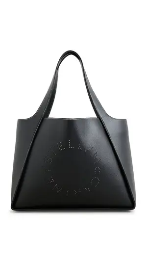 Stella McCartney Logo Embossed Tote Bag - Black