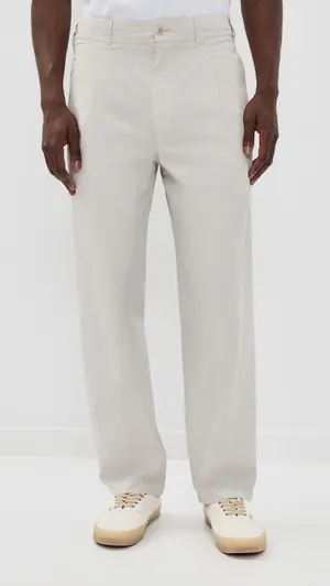 ALEX MILL Pleated Pull On Pants In Lightweight Chino