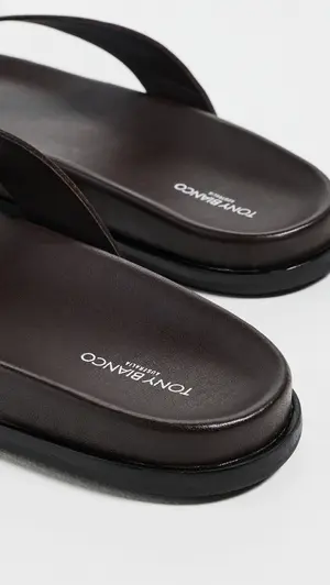 TONY BIANCO Loop Thong Sandals - Choc