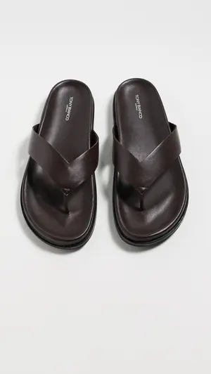 TONY BIANCO Loop Thong Sandals - Choc