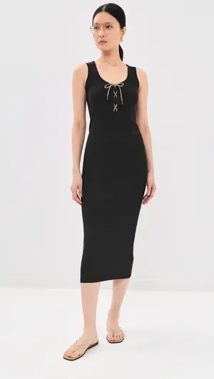 Burberry Carlotta Ribbed Midi Dress