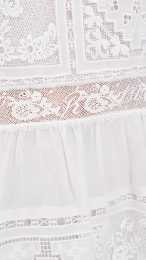 Zimmermann Aster Lace Trim Maxi Slip Dress