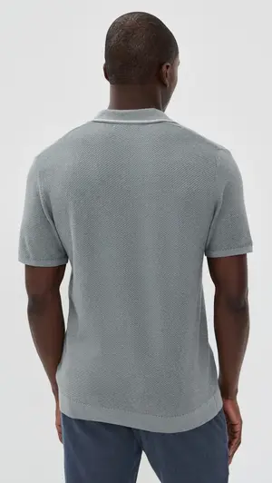 Marine Layer Greyson Sweater Polo - Slate