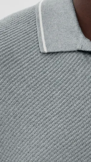 Marine Layer Greyson Sweater Polo - Slate