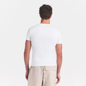 SKIMS Rib T Shirt | White | Small | Cotton