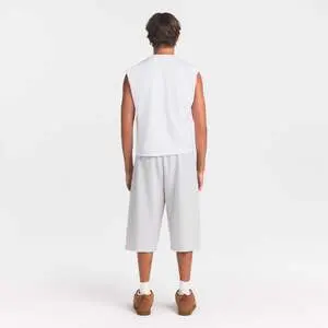 SKIMS Cropped Muscle Tank Top | White | Medium | Heavyweight Cotton - Chalk