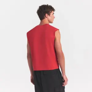 SKIMS Cropped Muscle Tank Top | Red | Large | Heavyweight Cotton - Washed Red