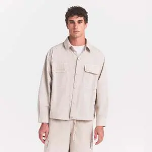 SKIMS Relaxed Shirt | Light Neutral | | Woven