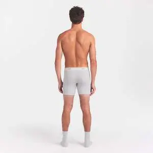 SKIMS Rib 5" Boxer Brief | Grey | | Cotton - Light Heather Grey