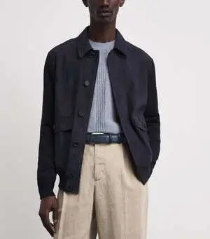 ELLIOT RHODES Grained Leather Belt