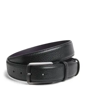 ELLIOT RHODES Grained Leather Belt - Black