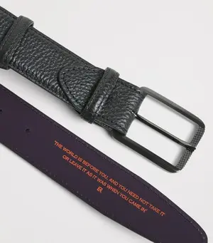 ELLIOT RHODES Grained Leather Belt