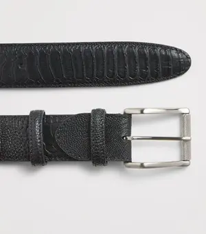 ELLIOT RHODES Ostrich Leather Belt