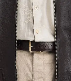 ELLIOT RHODES Ostrich Leather Belt
