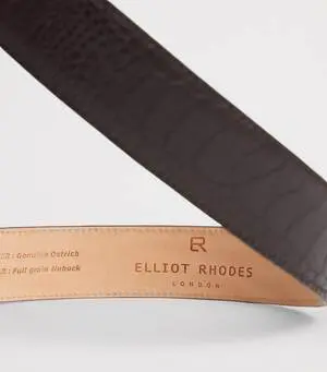 ELLIOT RHODES Ostrich Leather Belt