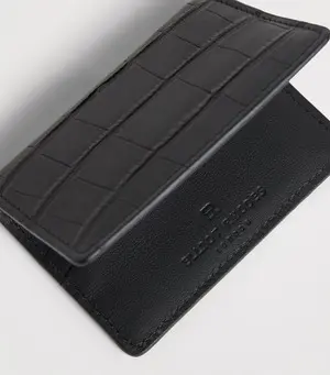 ELLIOT RHODES Crocodile Leather Card Holder