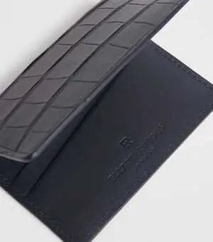 ELLIOT RHODES Crocodile Leather Card Holder