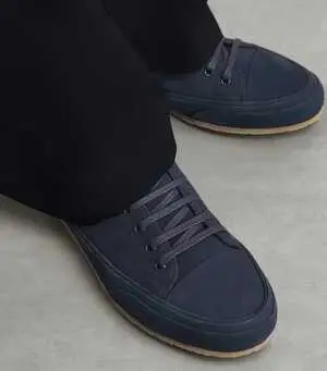 Brioni Stitch’n Turn Nubuck Leather Sneakers - Blue