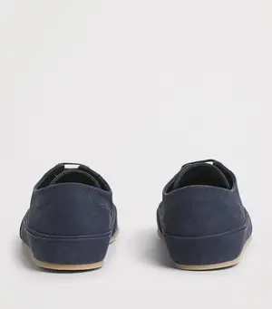 Brioni Stitch’n Turn Nubuck Leather Sneakers - Blue