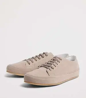Brioni Stitch’n Turn Nubuck Leather Sneakers - Nude