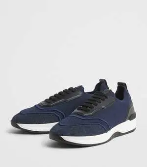 Brioni Linen-cotton Knitted Sneakers