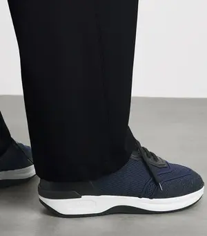 Brioni Linen-cotton Knitted Sneakers