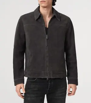 ALLSAINTS Rhone Suede Jacket - Grey