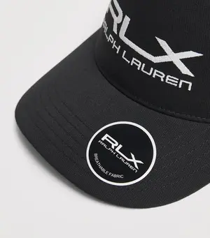 Rlx Ralph Lauren Logo Embroidered Trucker Cap - Black