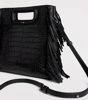 Maje Leather M Cross-body Bag - Black