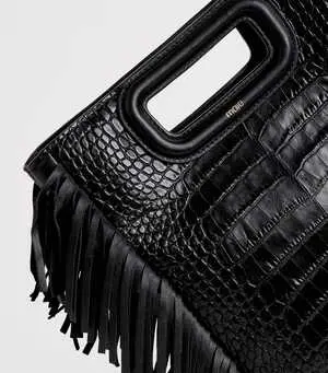 Maje Leather M Cross-body Bag - Black