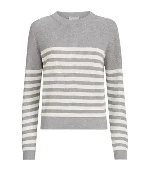 Brunello Cucinelli Cotton-blend Stripe Sweater