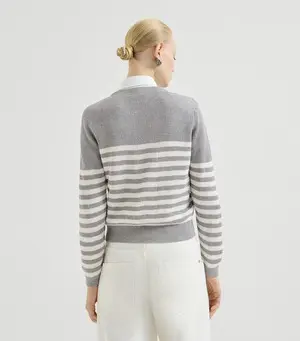 Brunello Cucinelli Cotton-blend Stripe Sweater