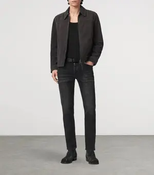 ALLSAINTS Rhone Suede Jacket - Grey