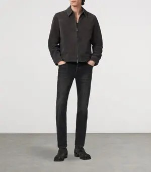 ALLSAINTS Rhone Suede Jacket - Grey