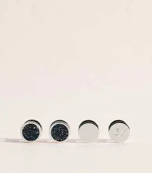 BABETTE WASSERMAN LONDON Crystal-embellished Moondust Cufflinks