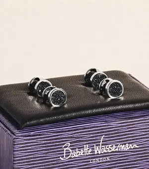 BABETTE WASSERMAN LONDON Crystal-embellished Moondust Cufflinks