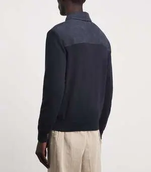 FIORONI CASHMERE Suede Bomber Jacket