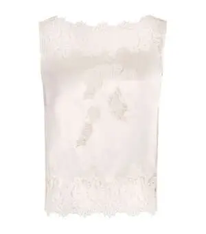 DÔEN Silk-lace Viviane Blouse - Ivory
